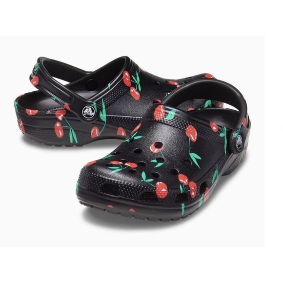 CROCS | Shoes | Nwt Crocs Classic Vacay Vibes Clog Cherry Print Roomy ...